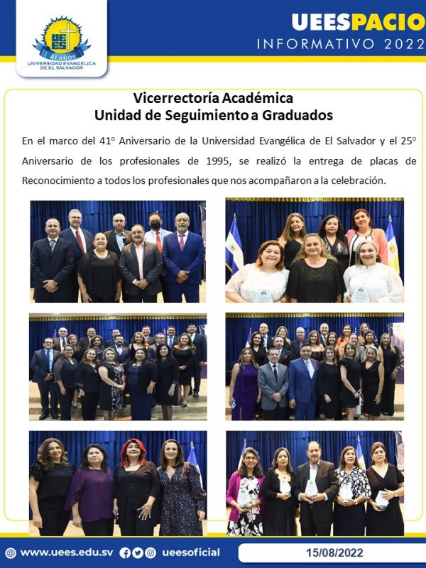 25° Aniversario de Graduados de 1995 - Universidad Evangélica de El ...